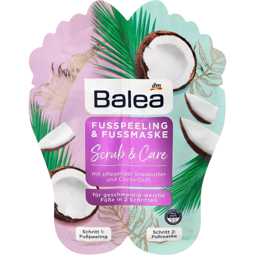 Balea Voet scrub & voet masker set (2 x 10ml), 20 ml