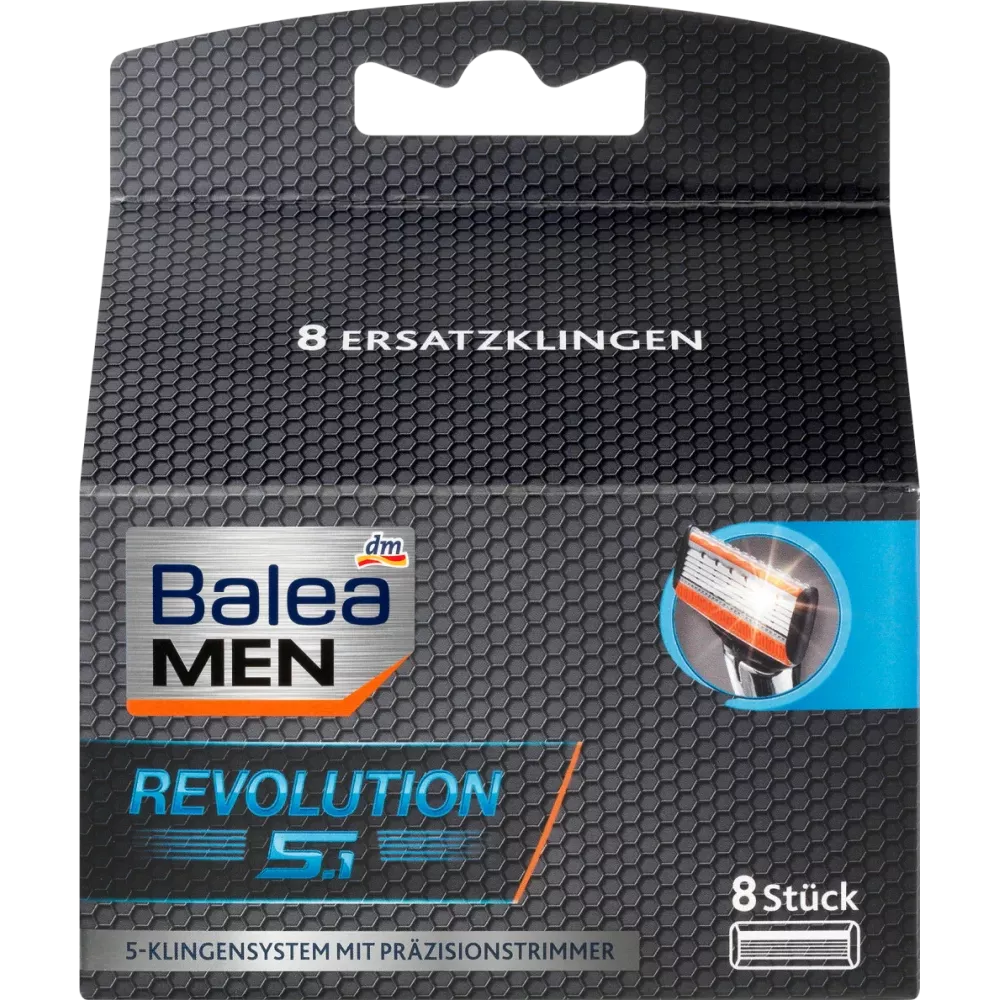 Balea MEN Scheermesjes, Revolution 5.1, 8 stuks.
