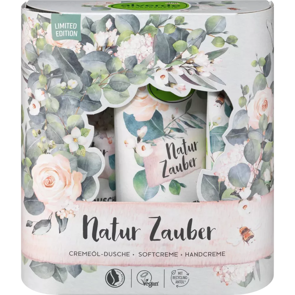 alverde NATURKOSMETIK Geschenkset Natuur Magie 3 ST, 375 ml