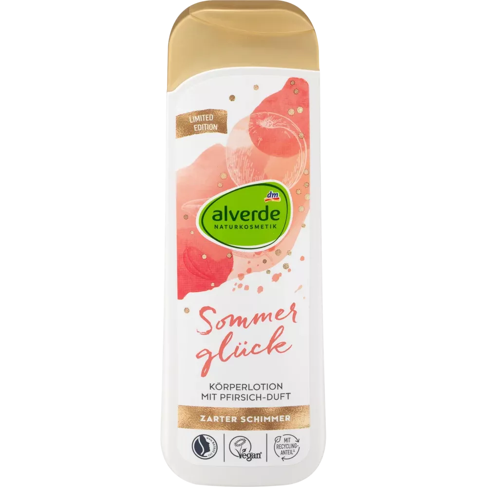 alverde NATURKOSMETIK Shimmer Lotion Summer Happiness, 250 ml