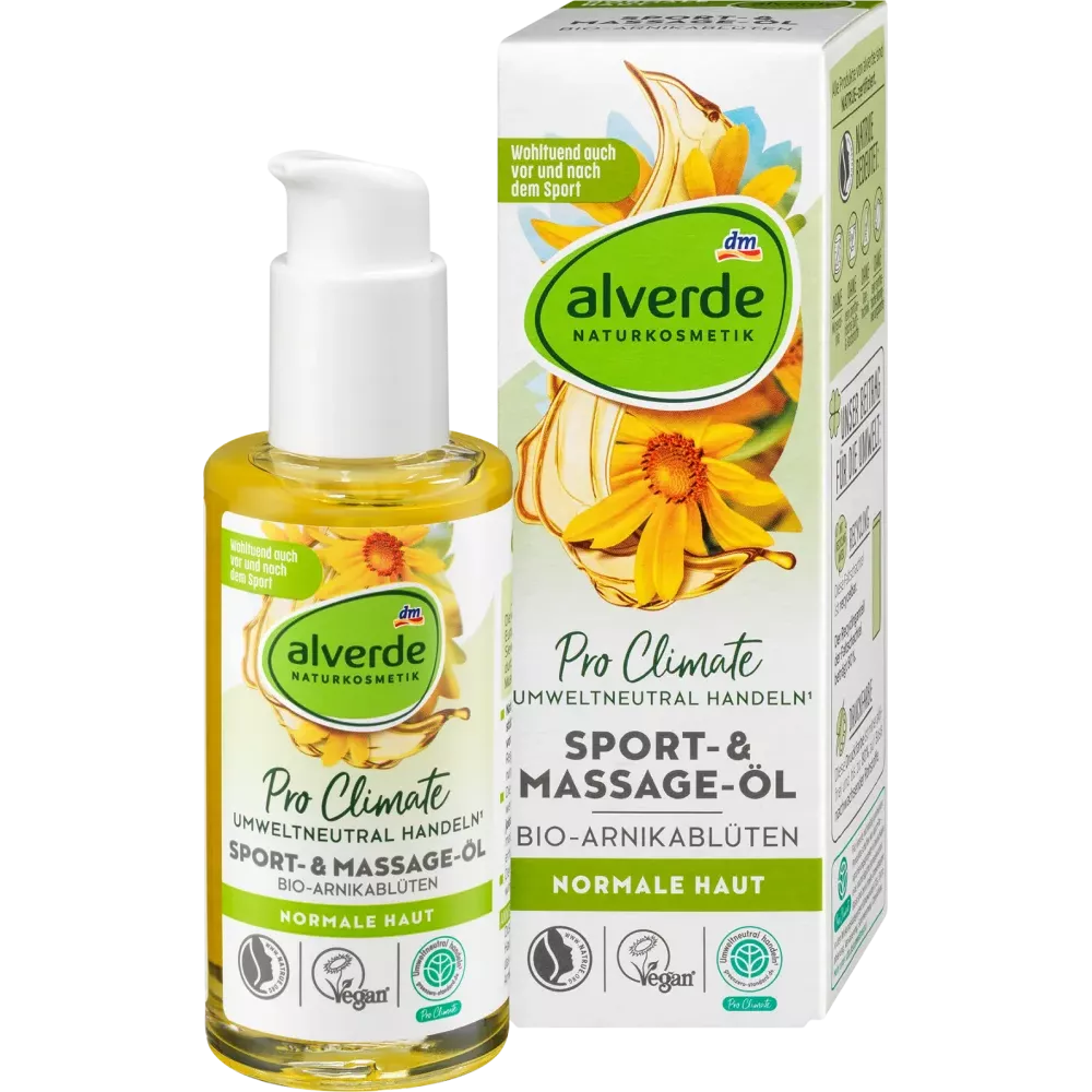alverde NATURKOSMETIK alverde Sport & Massage olie Bio Arnica bloesems